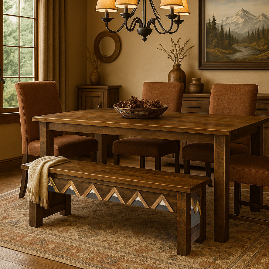 Appalachian Roots Dining Bench – Real Rustic Furniture
